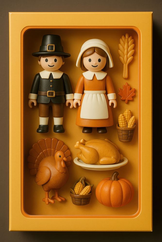 Thanksgiving figures harvest celebration | Free Photo - rawpixel
