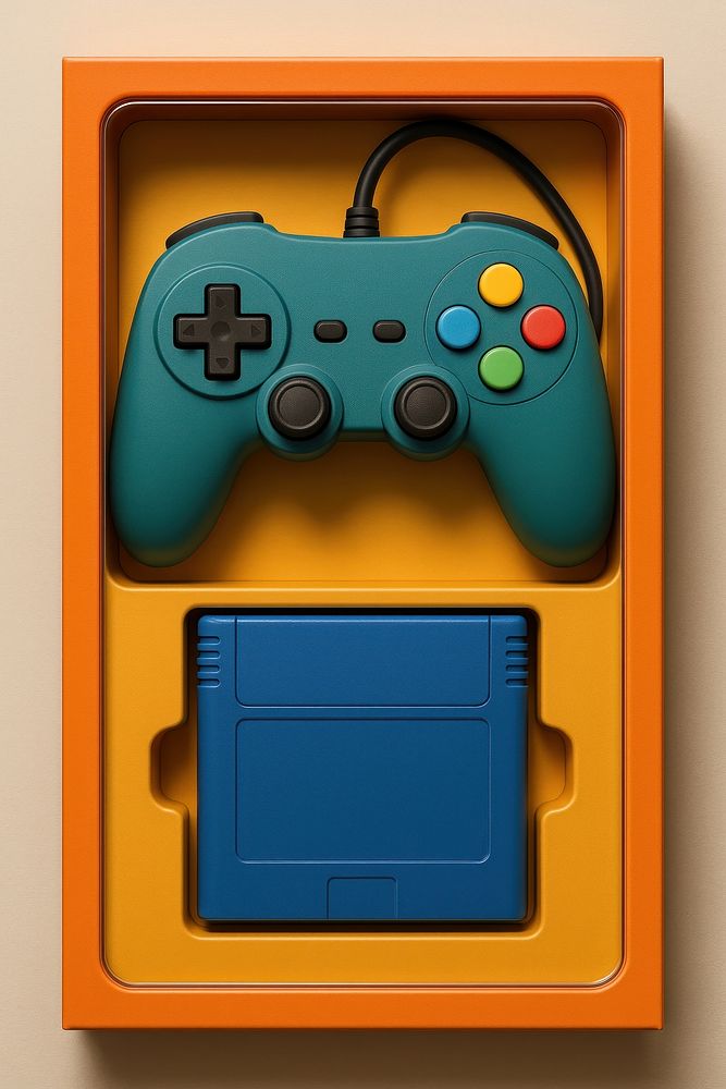 Retro gaming controller and cartridge. | Free Photo - rawpixel
