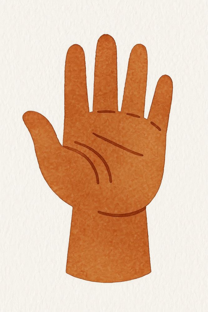 Illustrated palmistry hand symbol | Free Photo Illustration - rawpixel