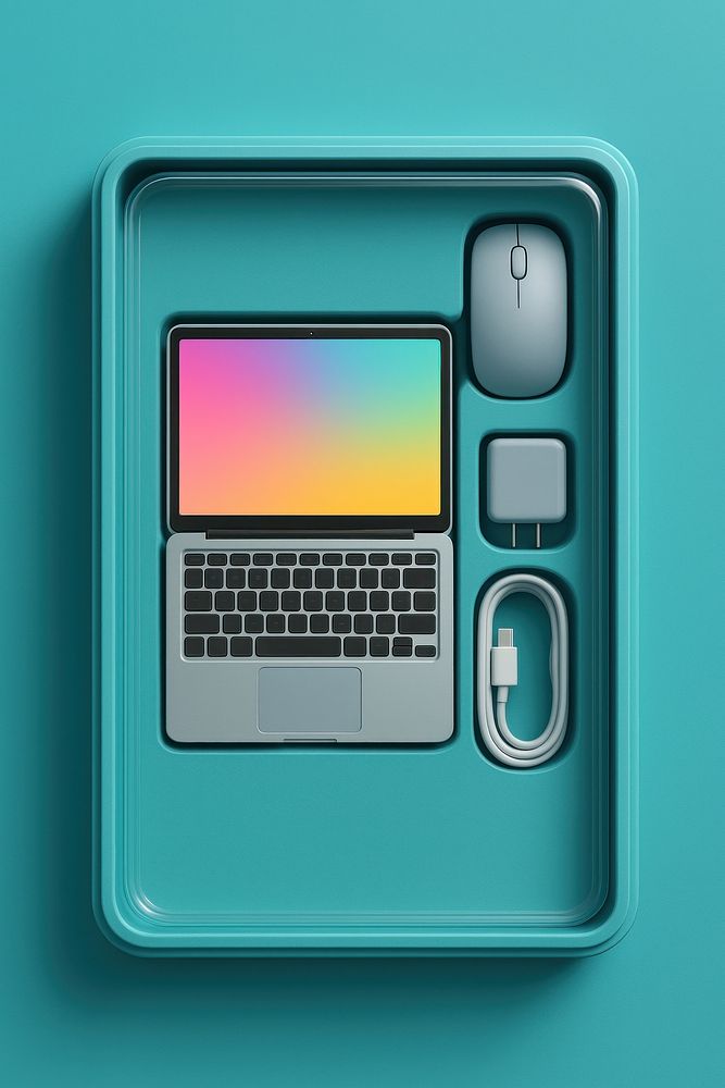 Minimalist tech device layout. | Free Photo Illustration - rawpixel