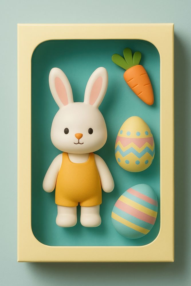 Cute Easter bunny illustration. | Free Photo Illustration - rawpixel