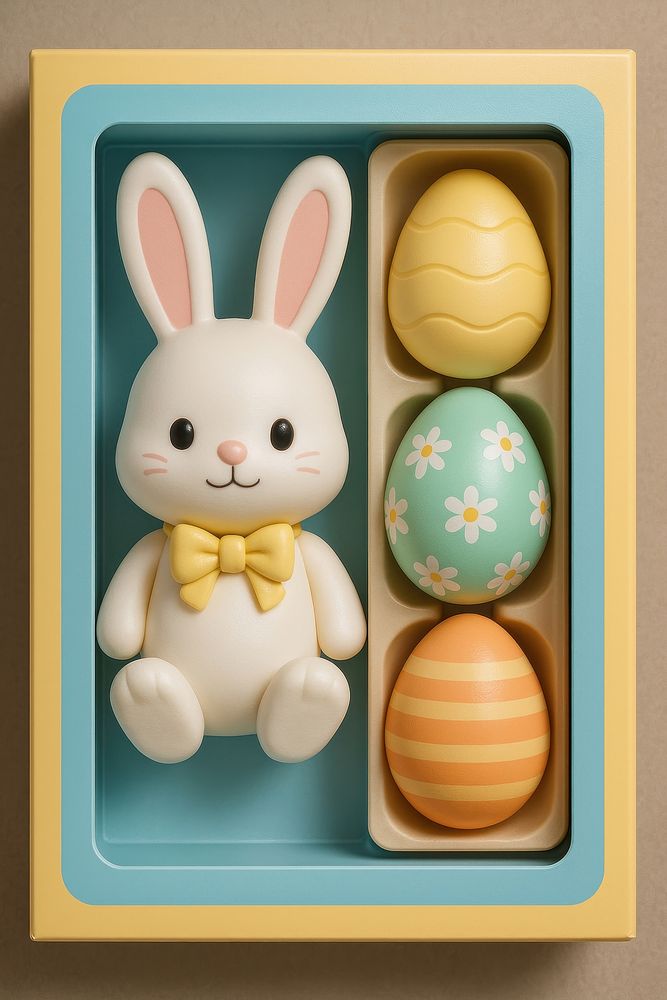 Cute Easter bunny gift box | Free Photo Illustration - rawpixel