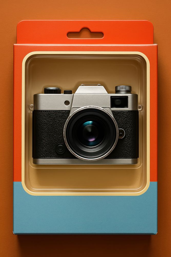 Retro camera packaging design | Free Photo Illustration - rawpixel