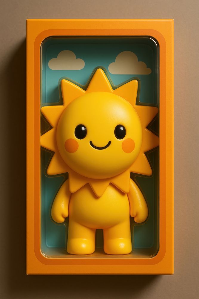 Cute sun toy packaging | Free Photo Illustration - rawpixel