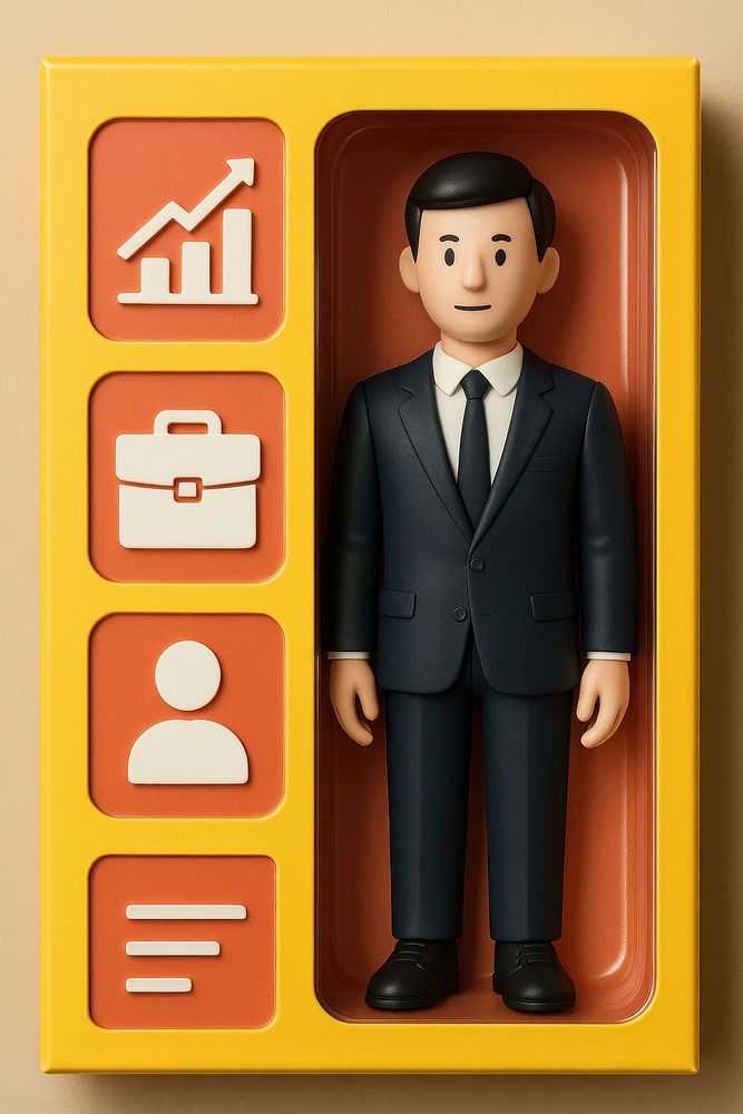 Business professional action figure | Free Photo Illustration - rawpixel