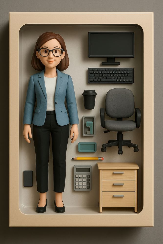 Office worker action figure set | Free Photo Illustration - rawpixel