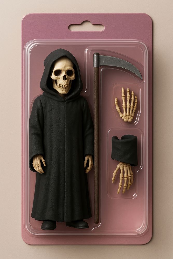 Grim Reaper toy packaging | Free Photo Illustration - rawpixel