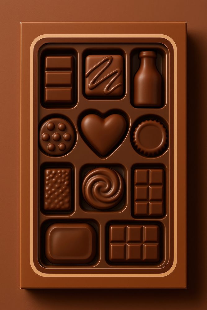 Assorted chocolate shapes delight. | Free Photo Illustration - rawpixel