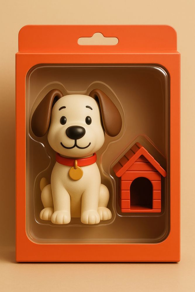 Cute dog toy packaging illustration. | Free Photo Illustration - rawpixel