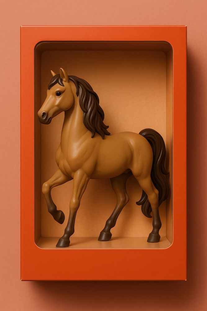 Elegant horse figurine in box. | Free Photo Illustration - rawpixel