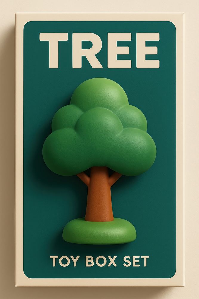 Playful tree toy packaging illustration. | Free Photo Illustration ...