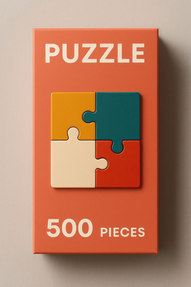 Colorful puzzle box design | Free Photo - rawpixel
