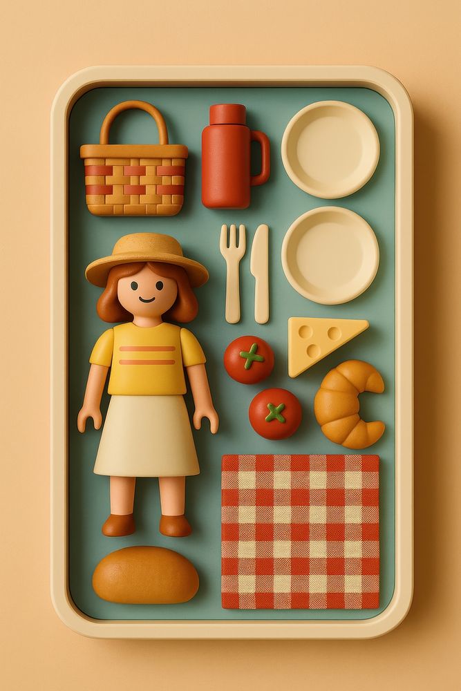 Playful picnic toy set design. | Free Photo - rawpixel