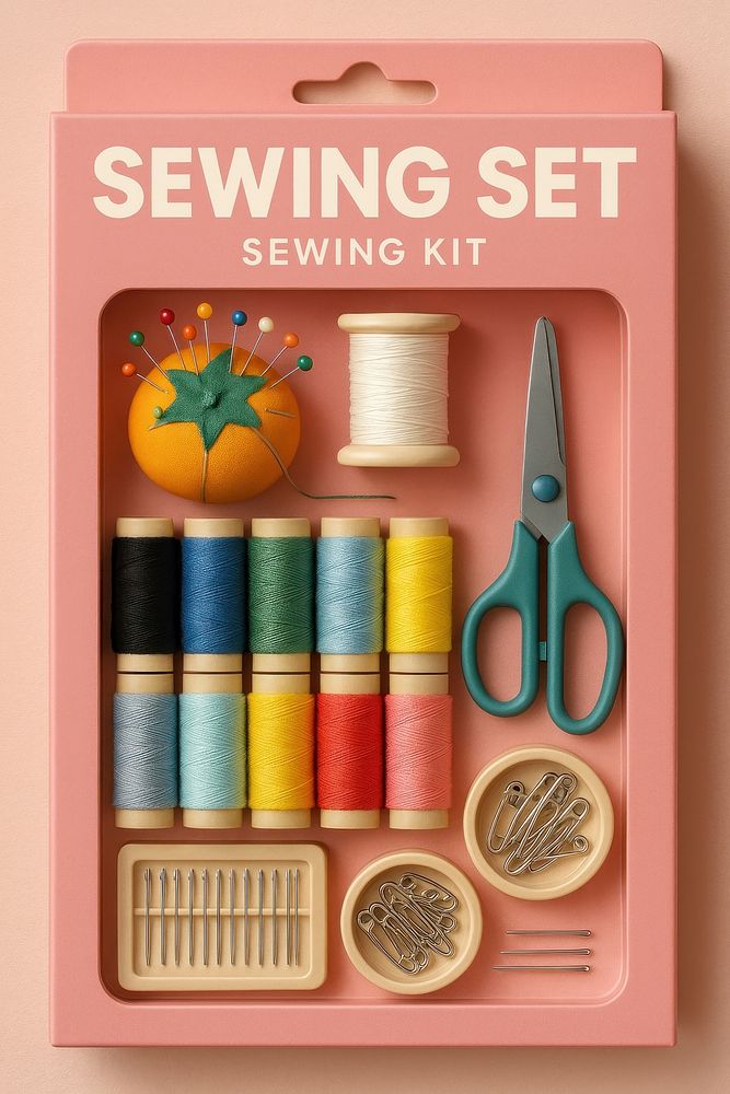Colorful sewing kit essentials | Free Photo - rawpixel