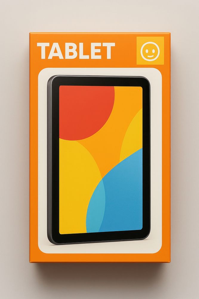 Colorful tablet packaging design. | Free Photo - rawpixel