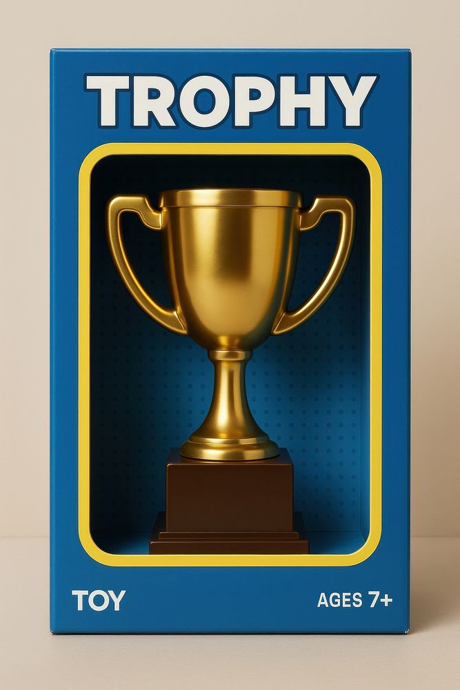 Toy trophy in packaging box | Free Photo - rawpixel