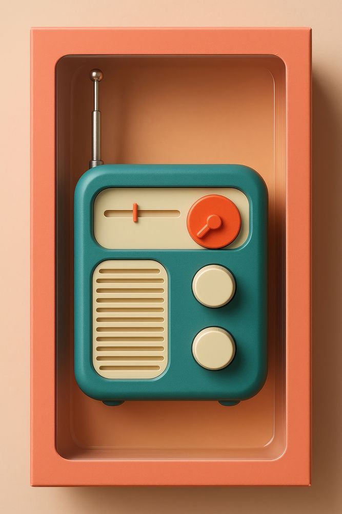 Retro radio in vibrant colors. | Free Photo - rawpixel