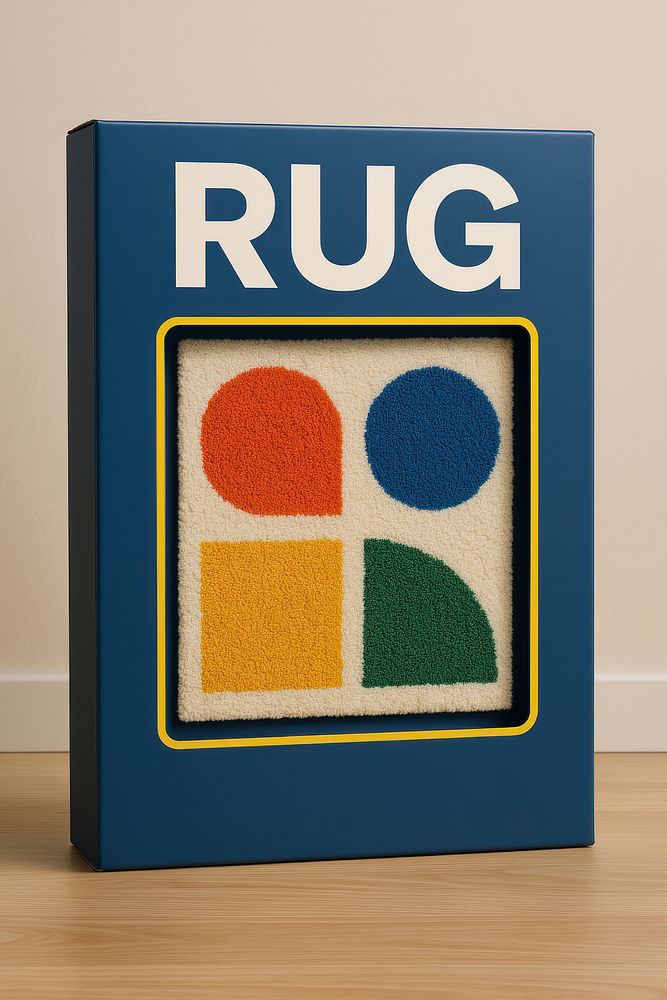 Colorful geometric rug packaging | Free Photo - rawpixel