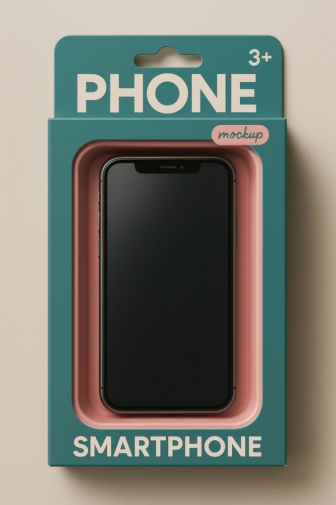 Smartphone packaging mockup design. | Free Photo - rawpixel