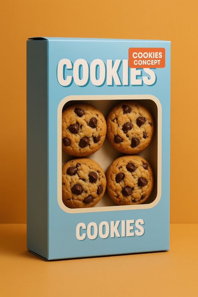 Chocolate chip cookies packaging design. | Free Photo - rawpixel