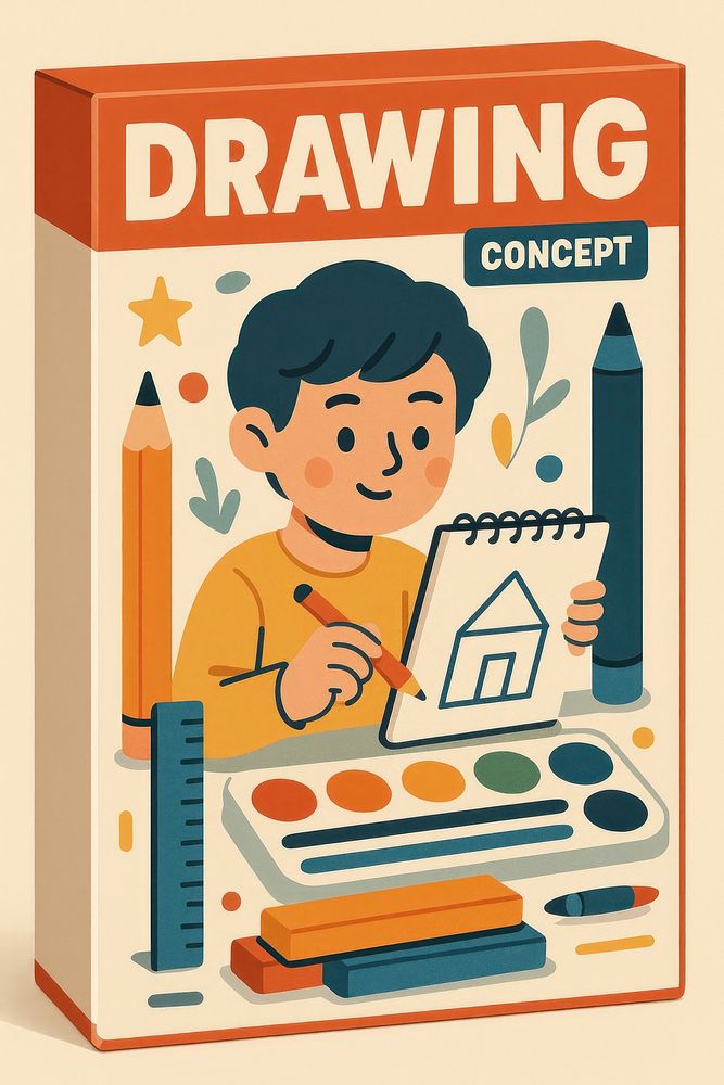 Creative drawing kit illustration | Free Photo - rawpixel