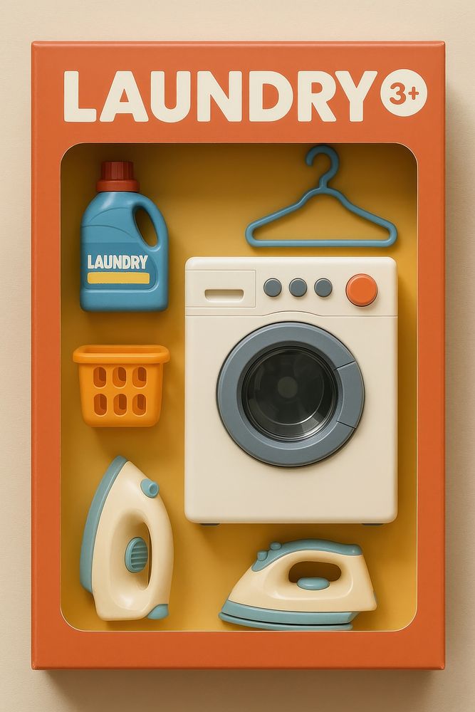 Colorful toy laundry set | Free Photo - rawpixel