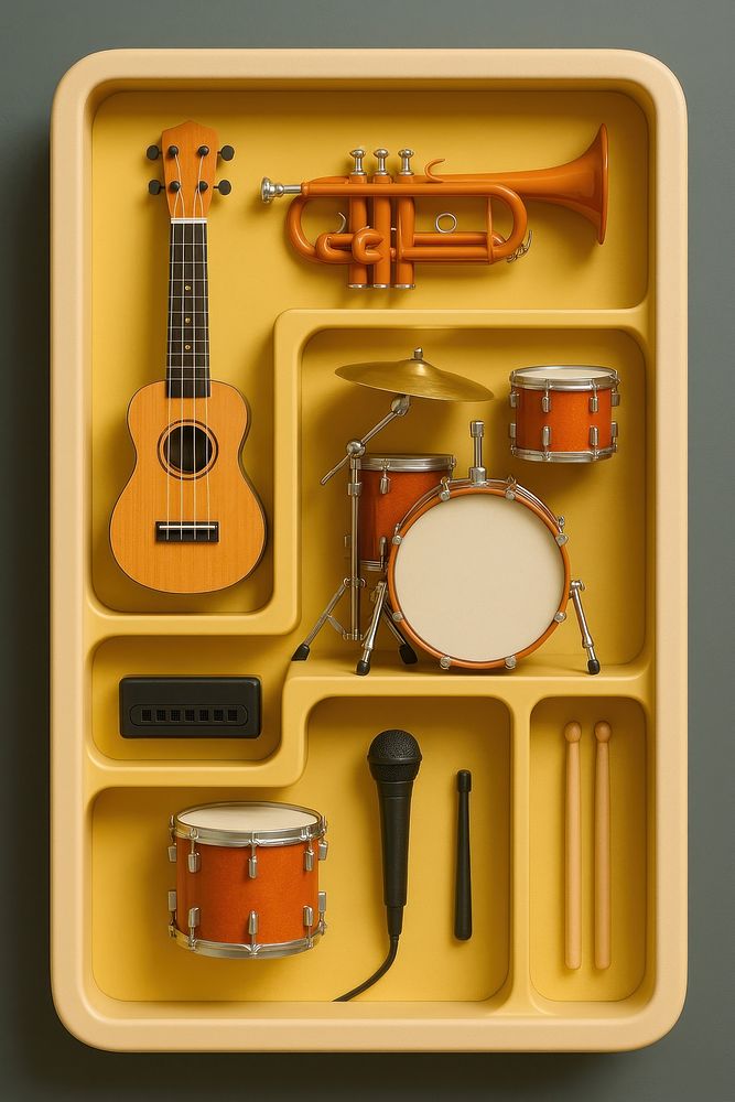 Colorful musical instrument collection | Free Photo - rawpixel