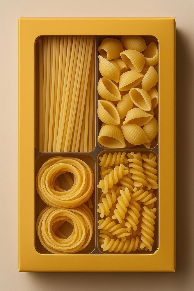 Assorted pasta shapes in box. | Free Photo - rawpixel