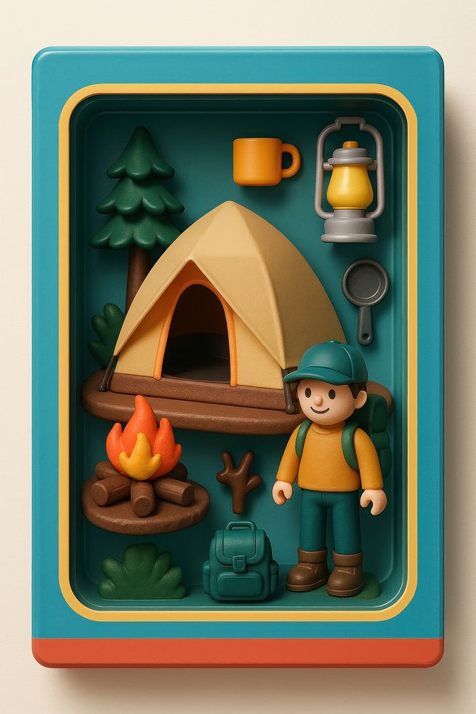 Playful camping adventure scene | Free Photo - rawpixel