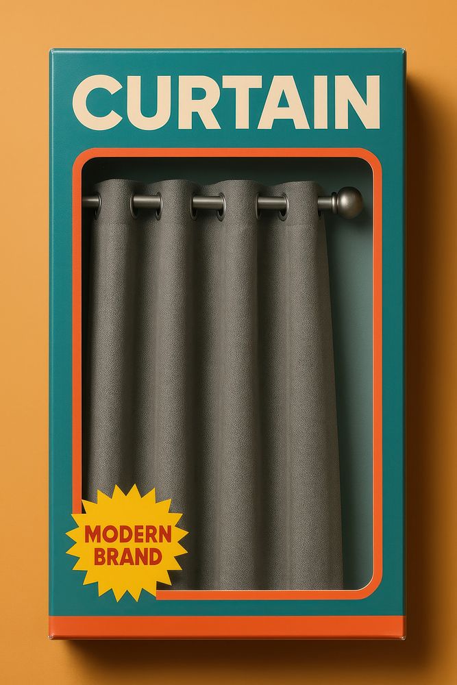 Stylish curtain packaging design. | Free Photo - rawpixel