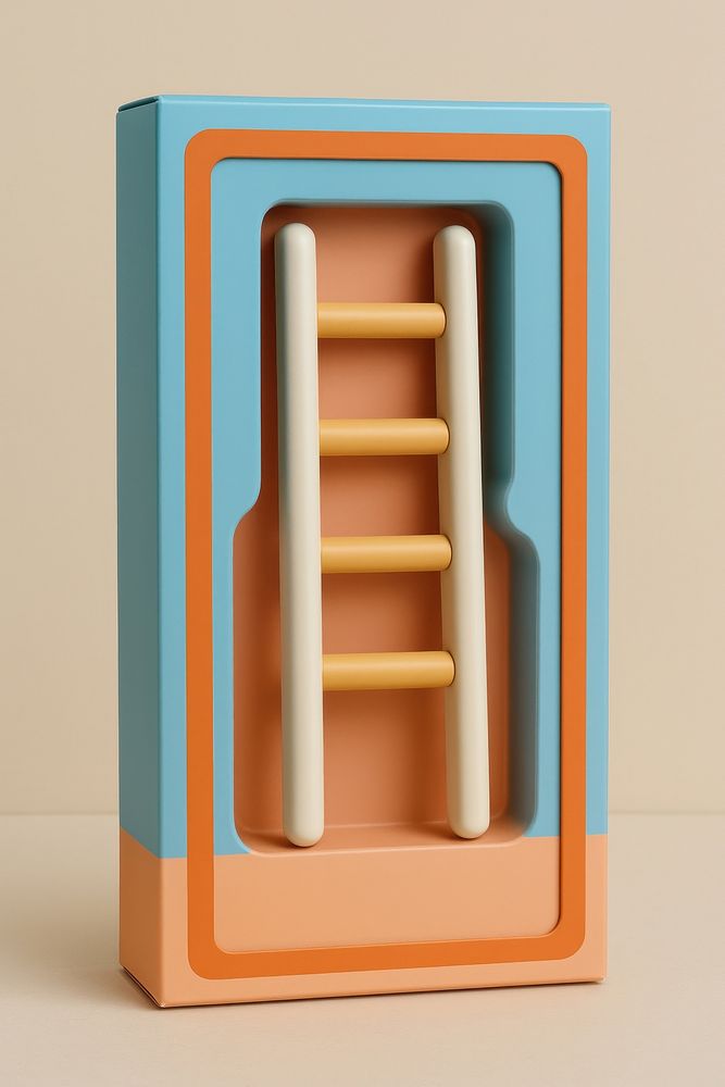Colorful minimalist ladder packaging | Free Photo - rawpixel