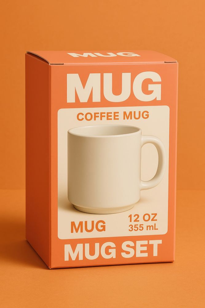 Stylish mug packaging design | Free Photo - rawpixel