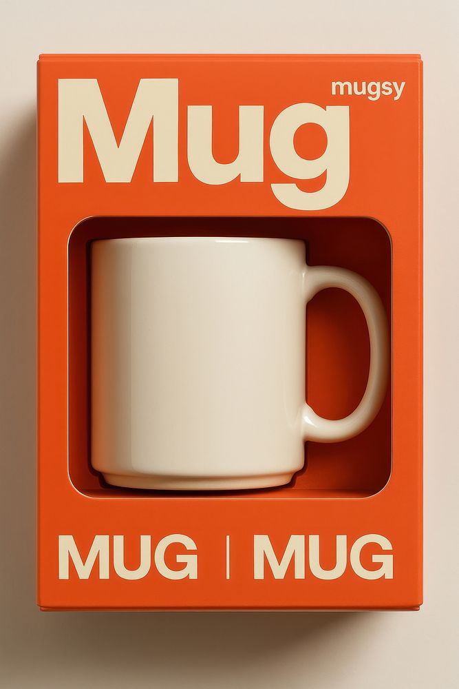 Minimalist mug packaging design. | Free Photo - rawpixel