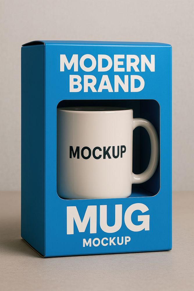 Stylish mug packaging design. | Free Photo - rawpixel