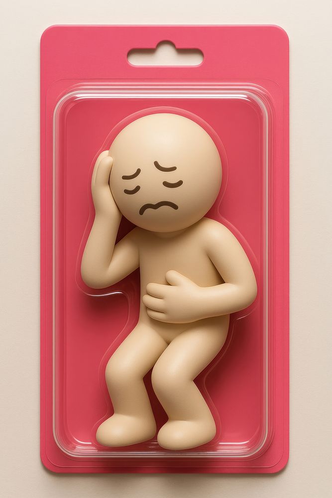 Emotional stress figurine packaging | Free Photo - rawpixel