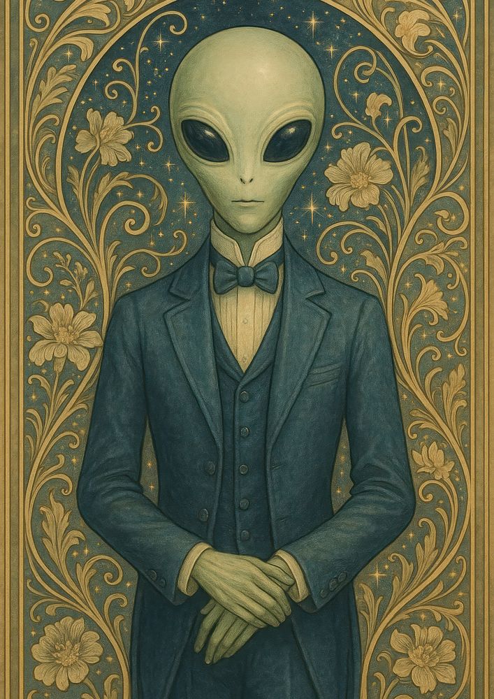 Elegant alien in formal attire | Free Photo Illustration - rawpixel