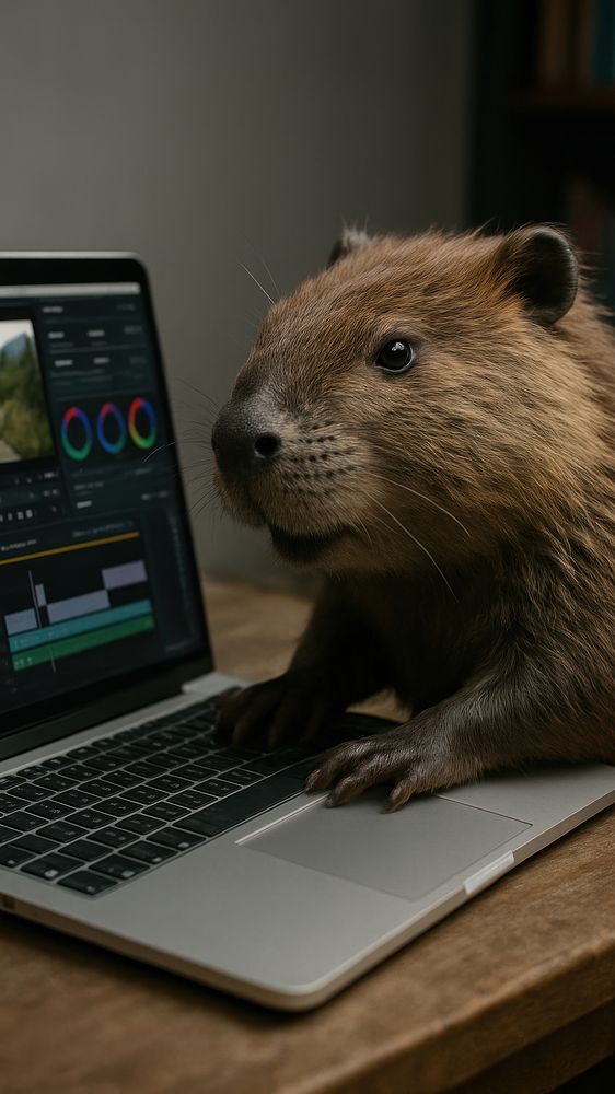 Capybara using laptop creatively. | Free Photo Illustration - rawpixel