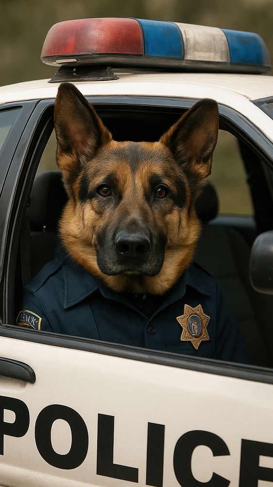 Police dog in patrol car | Free Photo Illustration - rawpixel
