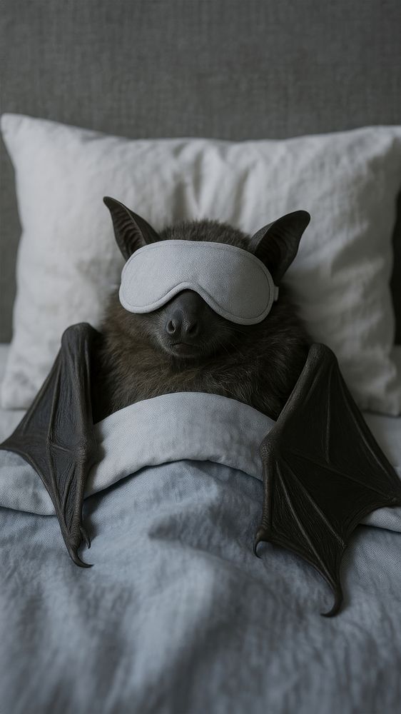 Bat sleeping peacefully cozy | Free Photo Illustration - rawpixel