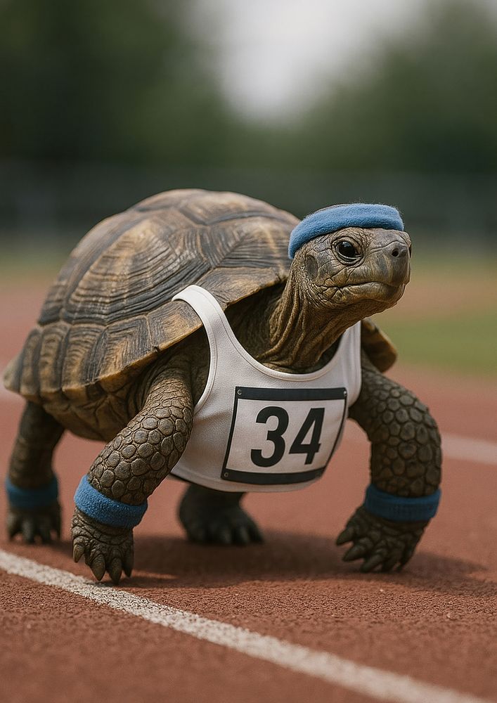 Tortoise athlete running track | Free Photo Illustration - rawpixel