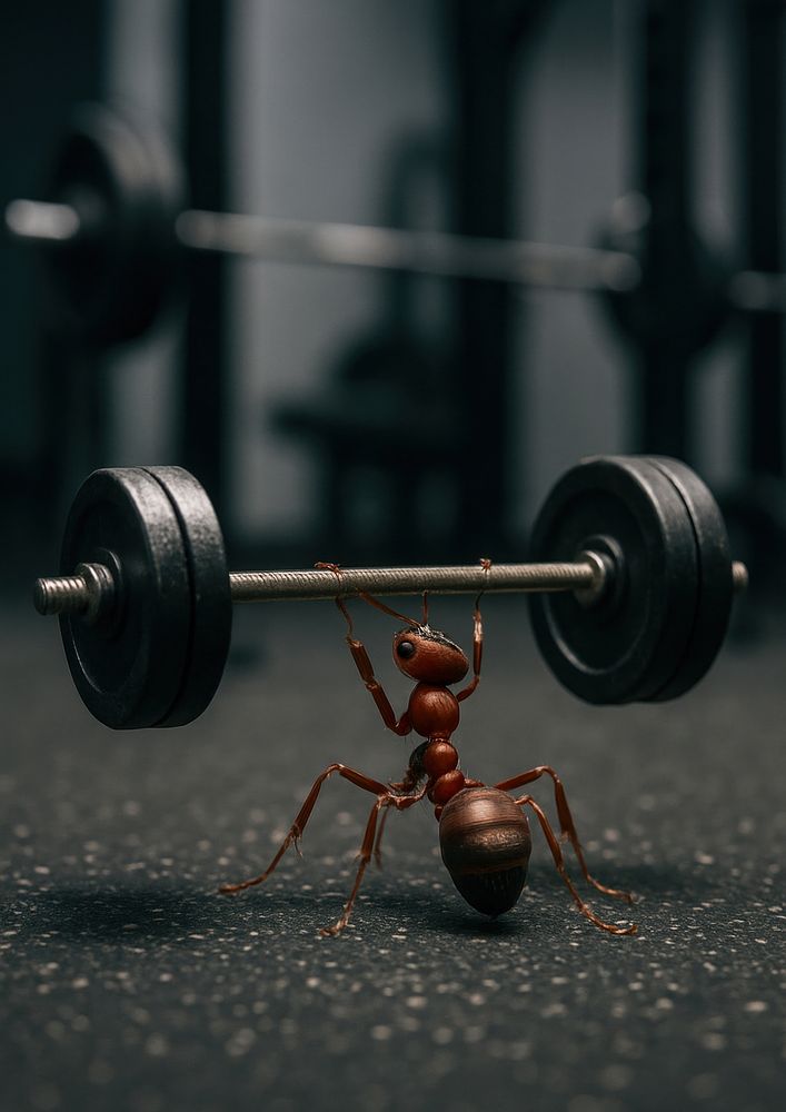 Ant lifting heavy weights | Free Photo Illustration - rawpixel