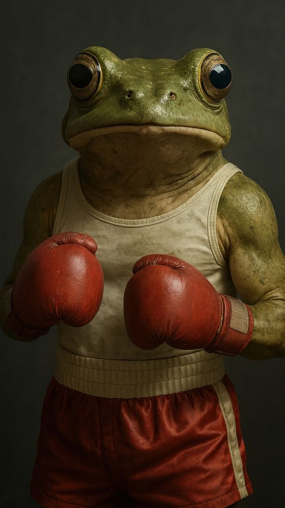 Frog boxer in gear | Free Photo Illustration - rawpixel