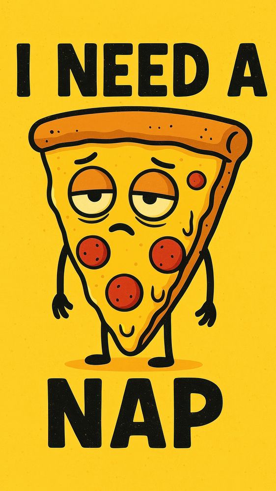 Sleepy pizza slice cartoon | Premium Photo Illustration - rawpixel