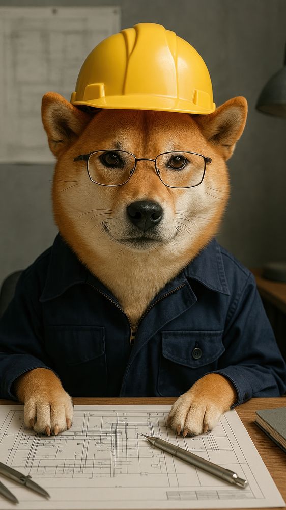 Dog engineer wearing construction helmet | Free Photo - rawpixel