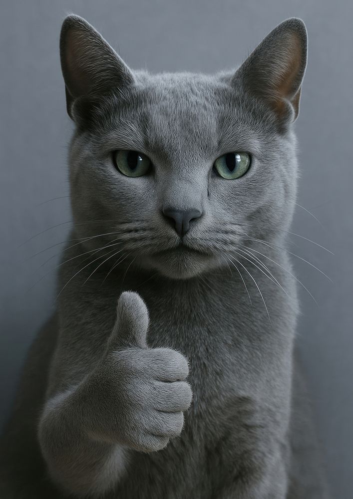 Cat approval gesture portrait | Free Photo - rawpixel