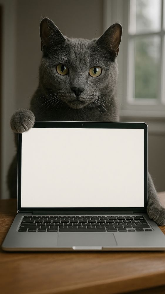 Cat with laptop screen | Free Photo - rawpixel