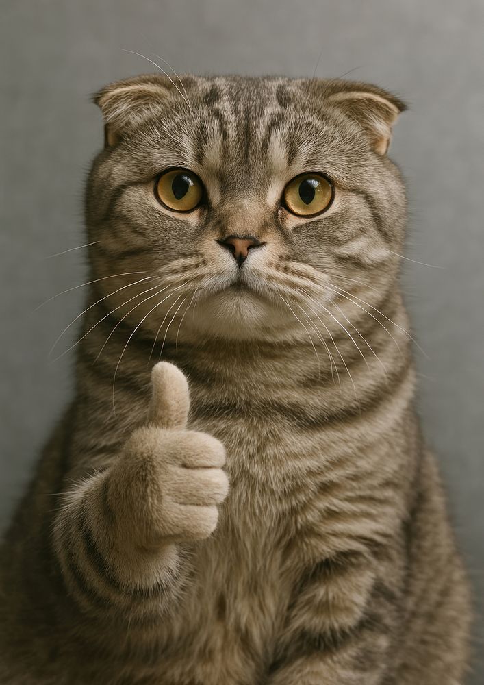 Cat giving thumbs up approval | Free Photo - rawpixel