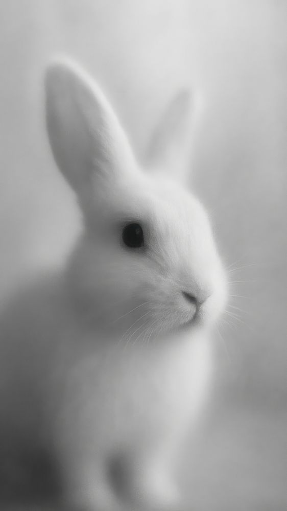 Soft white rabbit portrait | Free Photo - rawpixel