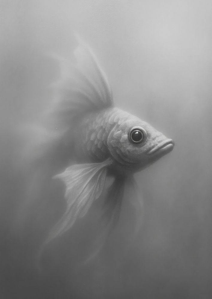 Ethereal monochrome fish portrait | Free Photo - rawpixel