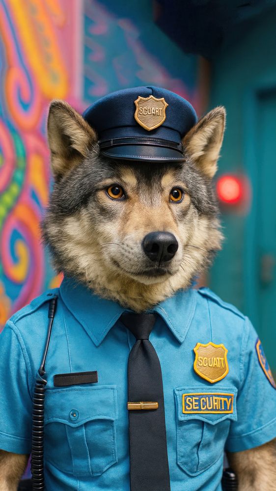 Wolf security guard uniform | Free Photo - rawpixel